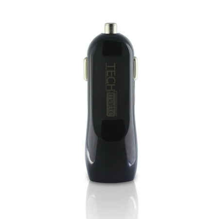 TechMatte Dual-Port High-Speed 2.1A USB Car Charger Auto Adapter (1 ...