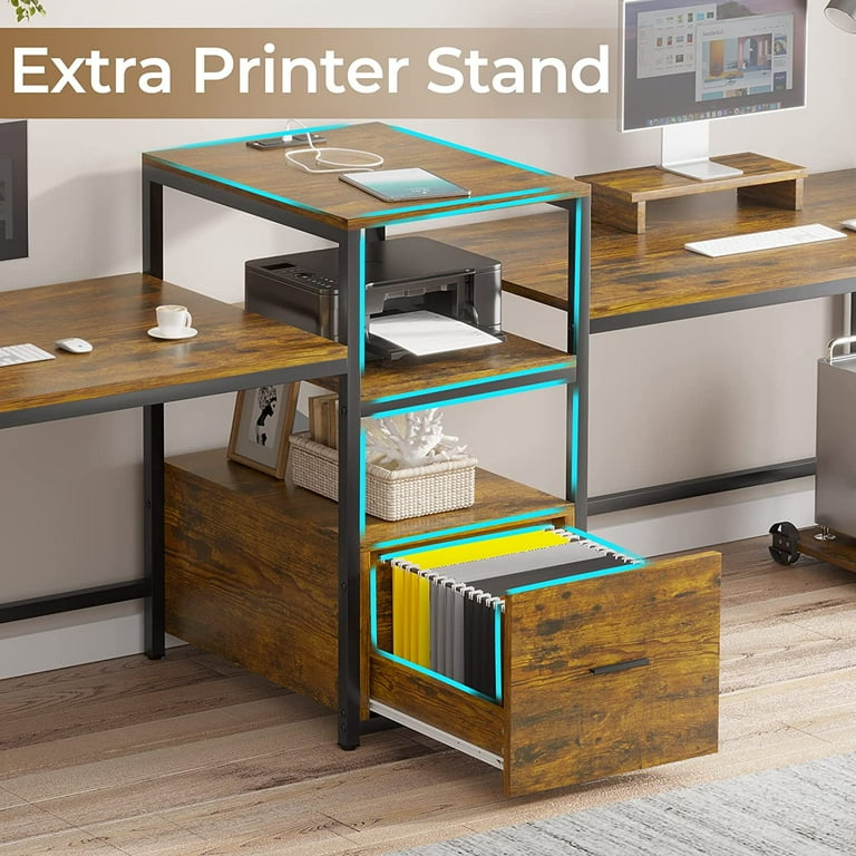 Computer Desk With Storage A4 Filing Drawer Home Office SEDETA Home