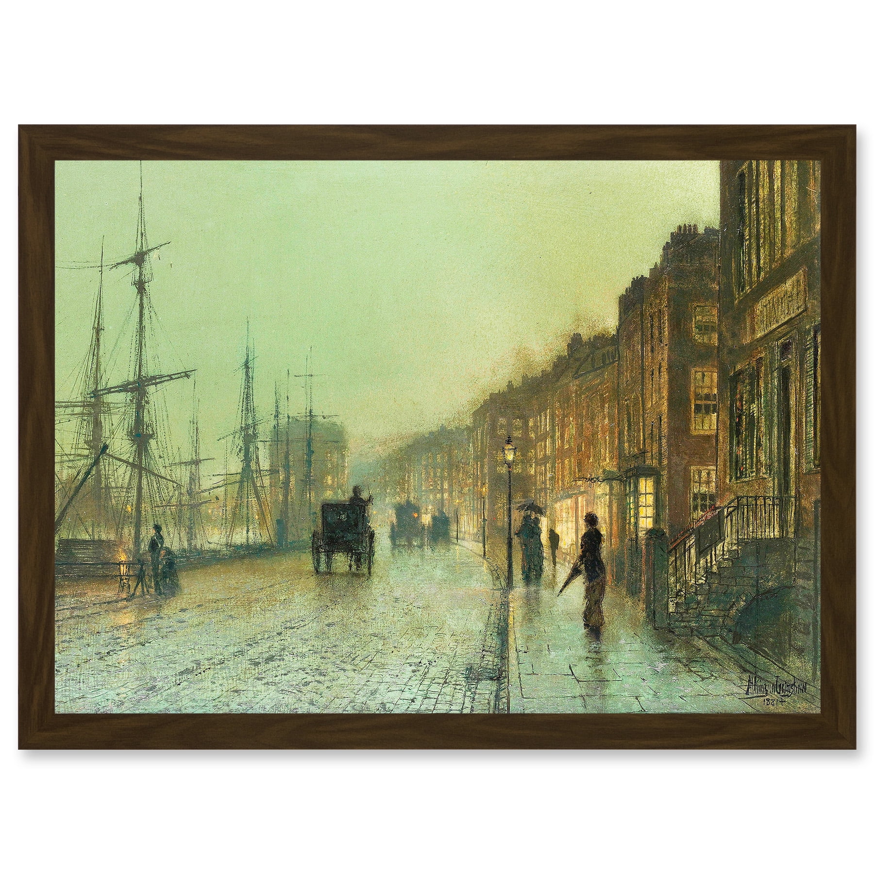 John Atkinson Grimshaw Glasgow Docks 1881 Old Master Painting Artwork ...