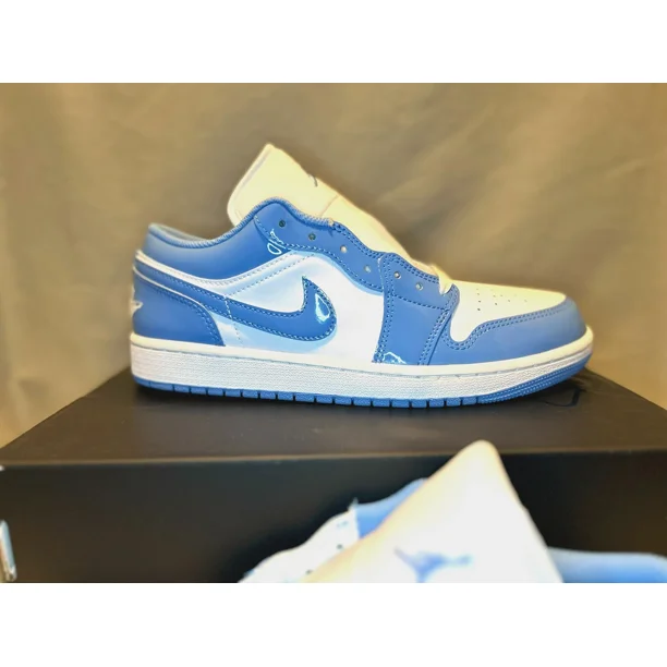 Ni - ke Air Jordan 1 Low "Legend Blue" Patent Leather Men's Basketball ...