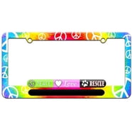 Save A Life Adopt, Pet Cat Dog License Plate Tag Frame, Multiple Colors ...