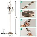 EDISHINE Adjustable Pole Dimmable Industrial Floor Lamp, 65 inch, 3 LED ...