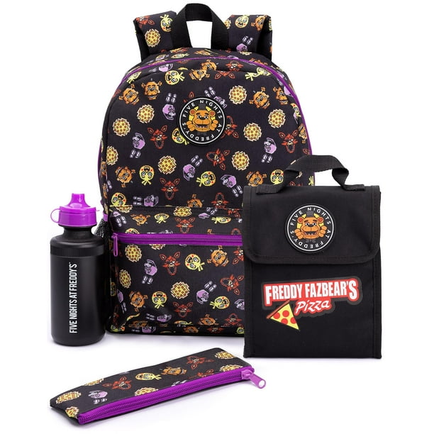 Five Nights At Freddys Backpack Set For Kids | 4 Piece FNAF Nightmare ...