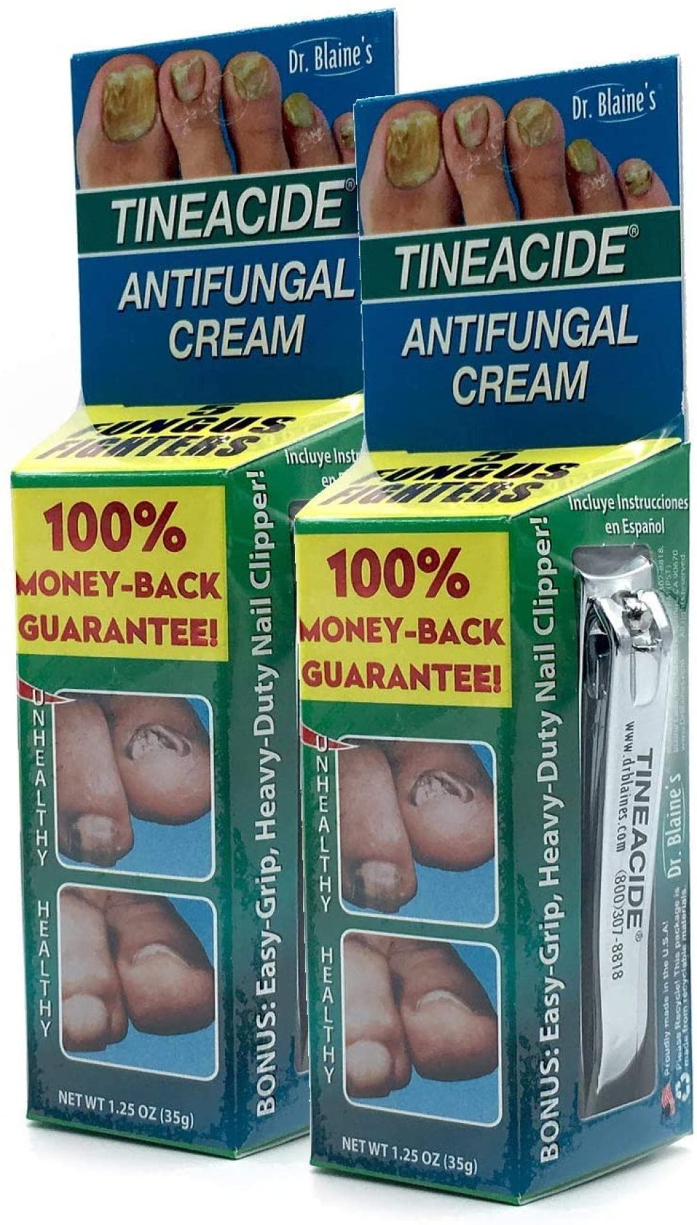 Dr. Blaines Tineacide Antifungal Cream, 1.25 Ounce (Pack 2) - Walmart.com