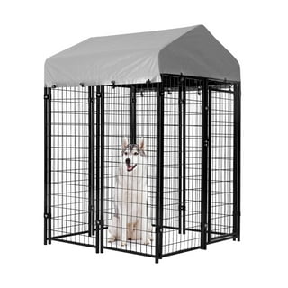 Large Outdoor Dog Kennel Durable Dog Cage with Waterproof Cover, 90"x90 ...