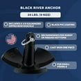 Five Oceans River Anchor, 20 Lb / 9 Kg, Cast Iron Black PVC Vinyl ...