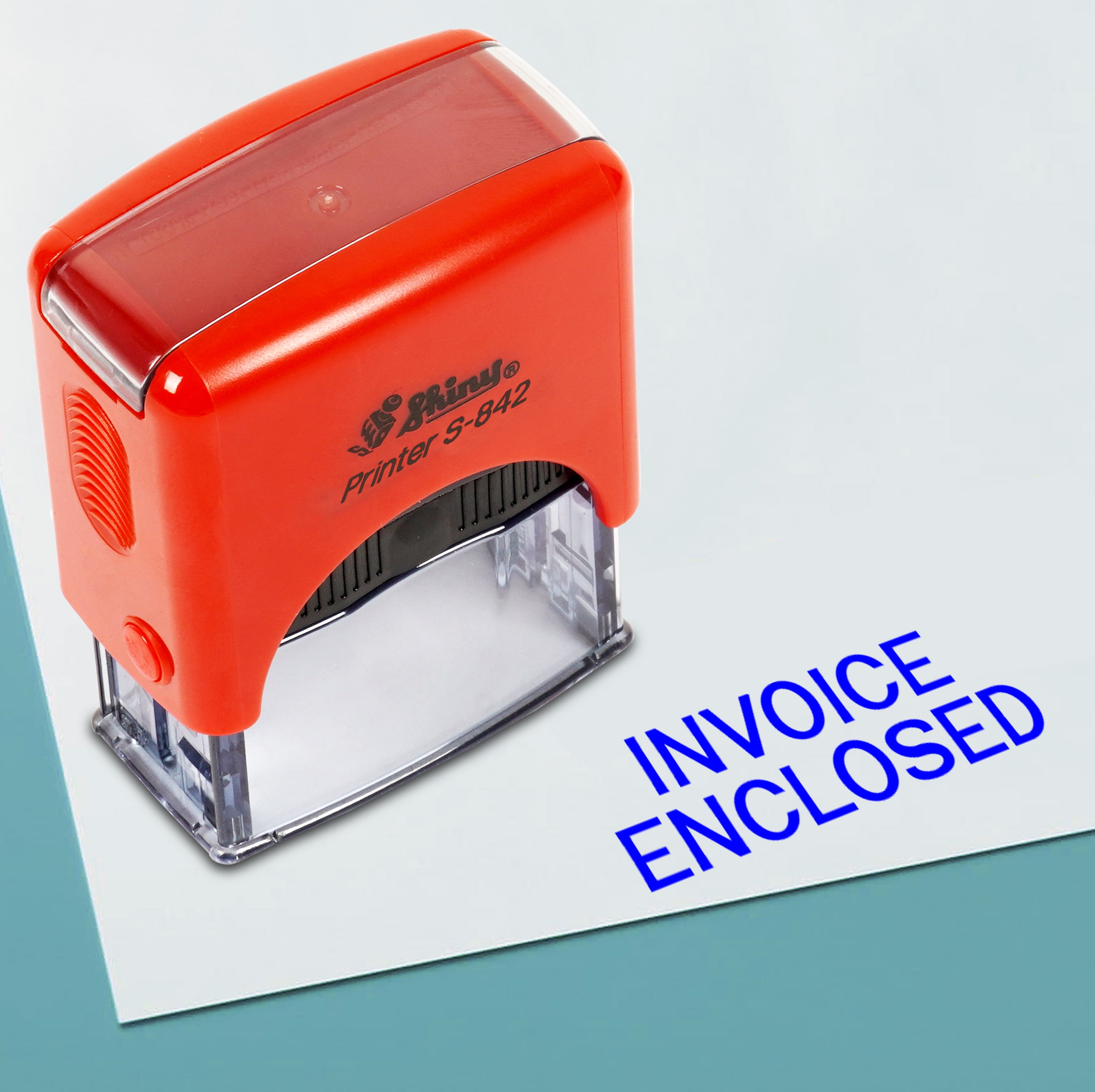 Printtoo Invoice Enclosed Self Inking Rubber Stamp Pre,Inked Office ...