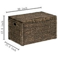 eHemco Heavy-duty Large Woven Water Hyacinth Decorative Storage Trunk ...