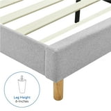 Modern Sleep Solstice Upholstered Bed, Queen, Light Grey - Walmart.com
