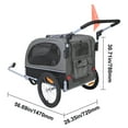 KFFKFF Pet Bike Trailer, Up to 88 lbs Capacity, Dual-Function Dog ...