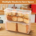 Plastic Bread Box with Lid - Airtight Loaf Saver, Durable Food Storage ...