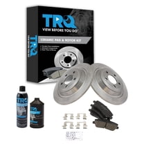 TRQ Front Disc Brake Rotor & Posi Ceramic Disc Brake Pad Kit Fits ...