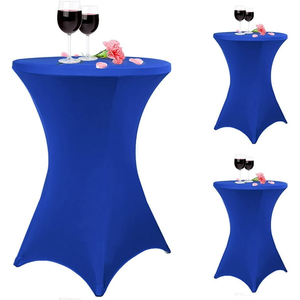 Set of 3 Square Corner Stretch Cocktail Spandex Tablecloth 80 x 110cm ...