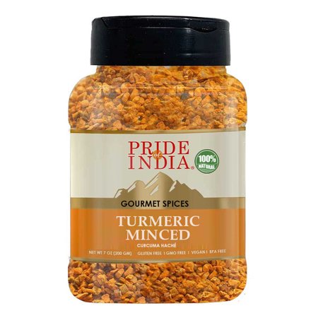 Pride Of India- Gourmet Turmeric Minced Whole- 2.8 oz (79.3gm) Small ...