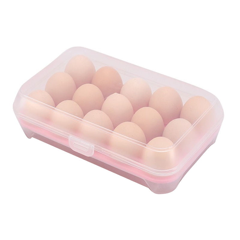 mnjin useful refrigerator eggs storage box 15 eggs holder food storage ...