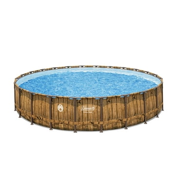 Coleman Power Steel Round Frame Above Ground Pool Set for Kids and ...