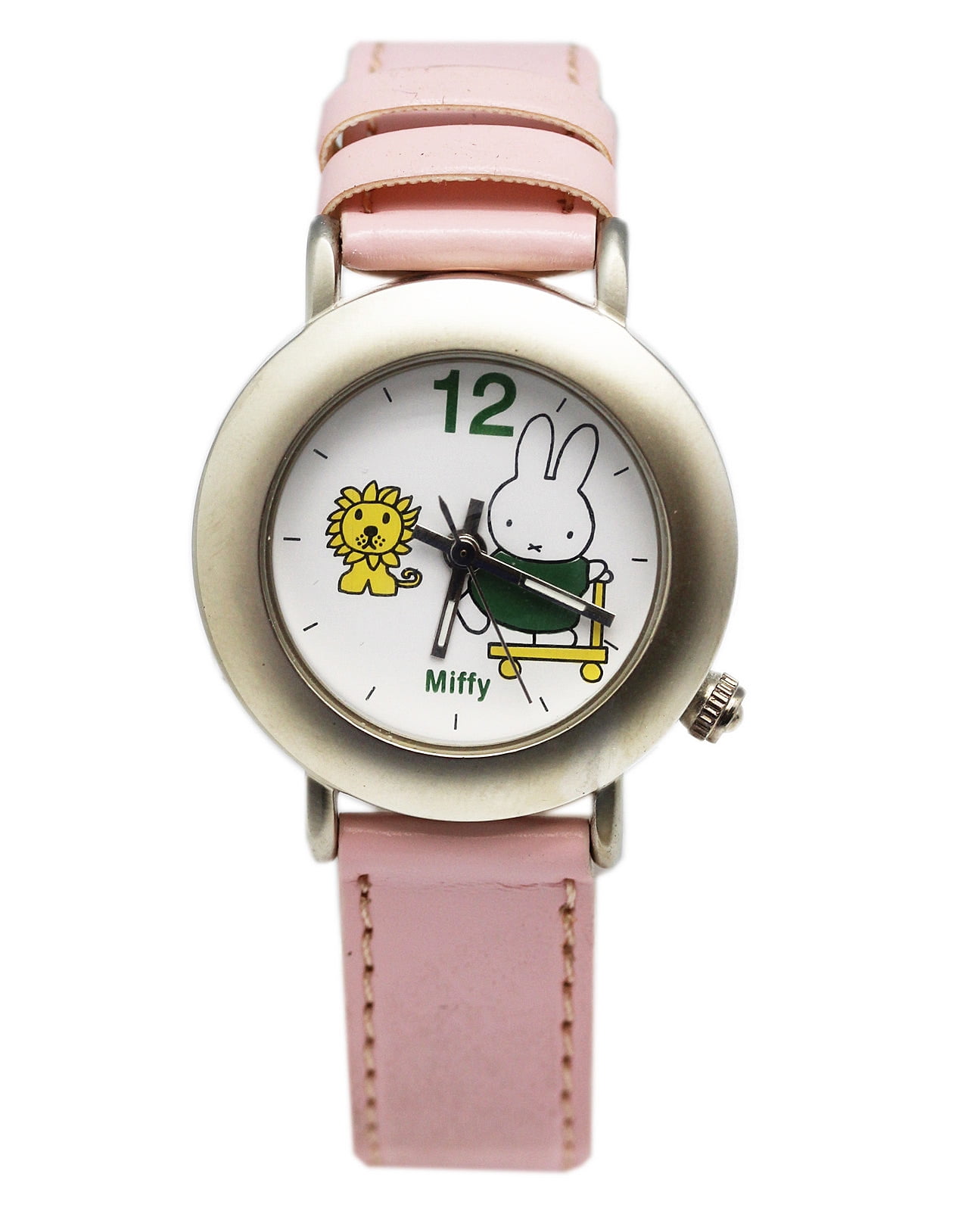 Pink Colored Analog Watch With Faux Leather Band (25mm) - Walmart.com