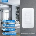 Universal Ceiling Fan Control and Dimmer Light Switch, 4-Speed Wall ...