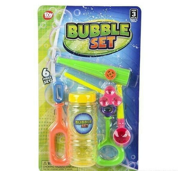 6 PIECE BUBBLE SET 4'' - 5'' Super Fun Bubbles - Walmart.com