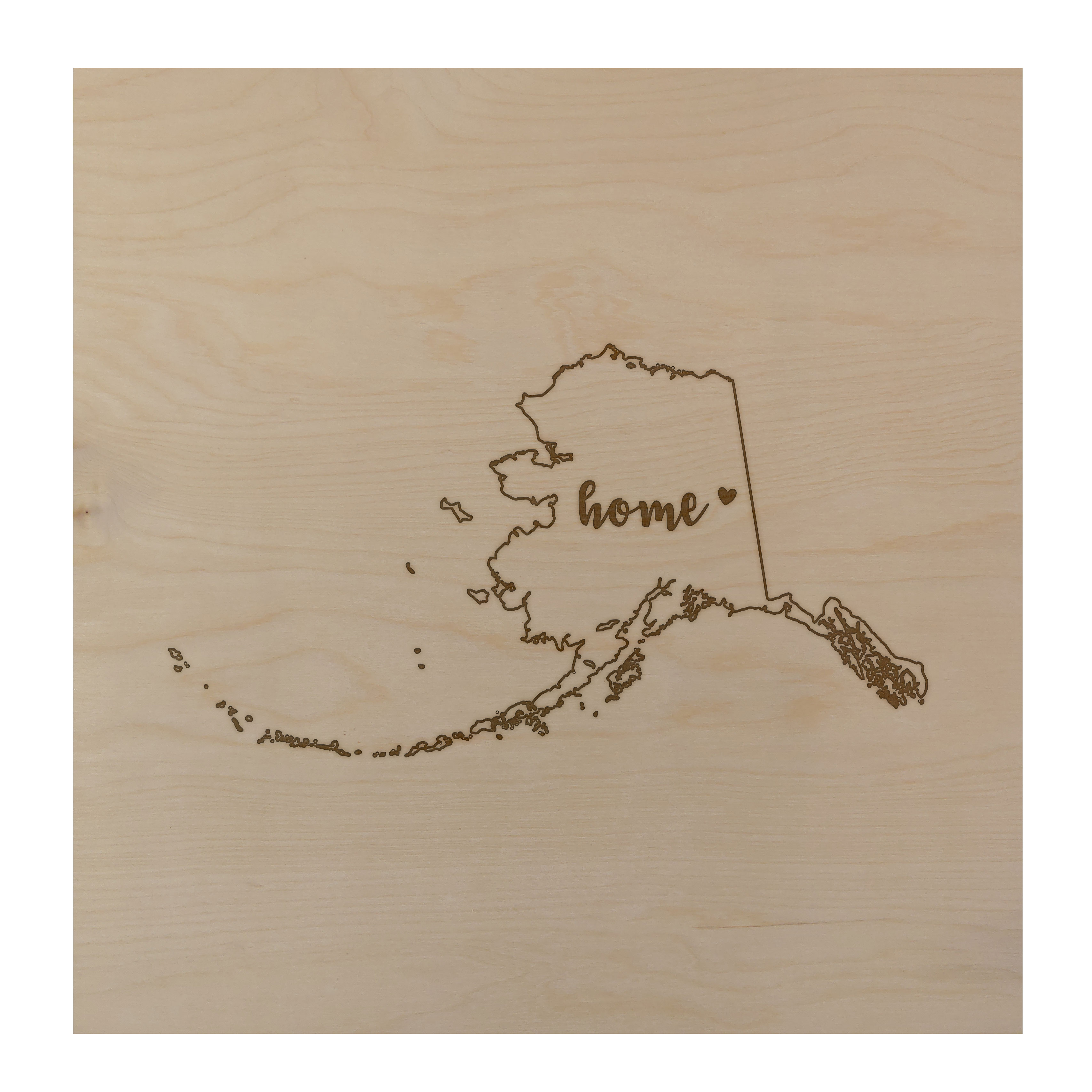 Home Décor Alaska Wood Engraved Map Wall Décor etna.com.pe