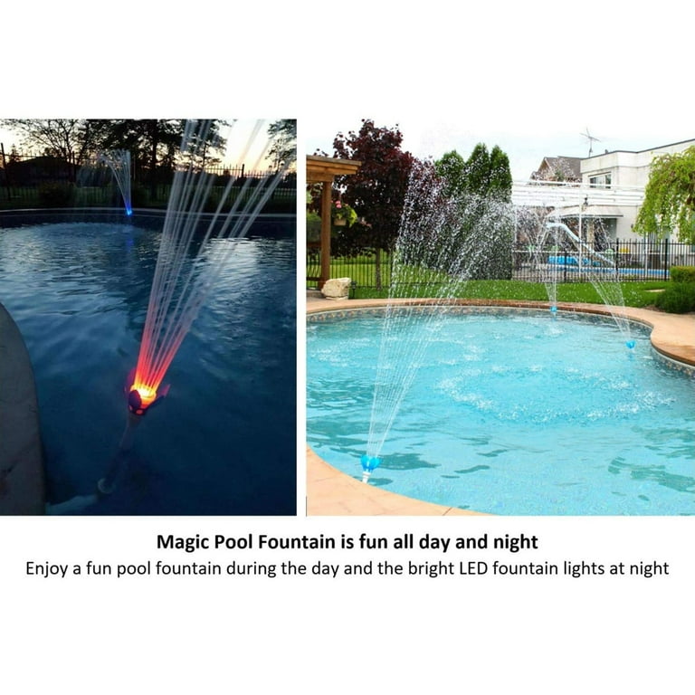 Floating Pool Fountain With Led Lights | Shelly Lighting