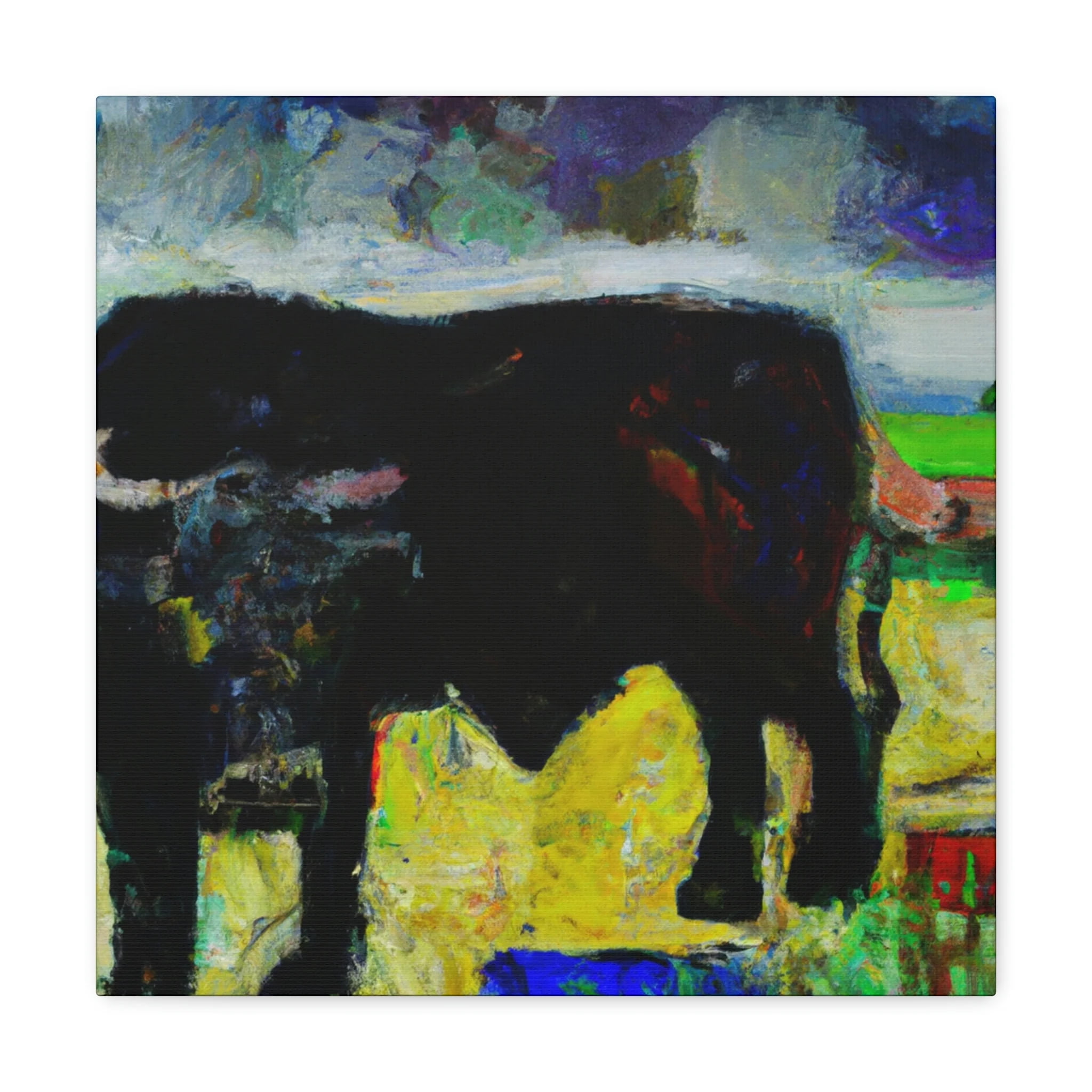 Black Angus Expressionism - Canvas - Walmart.com