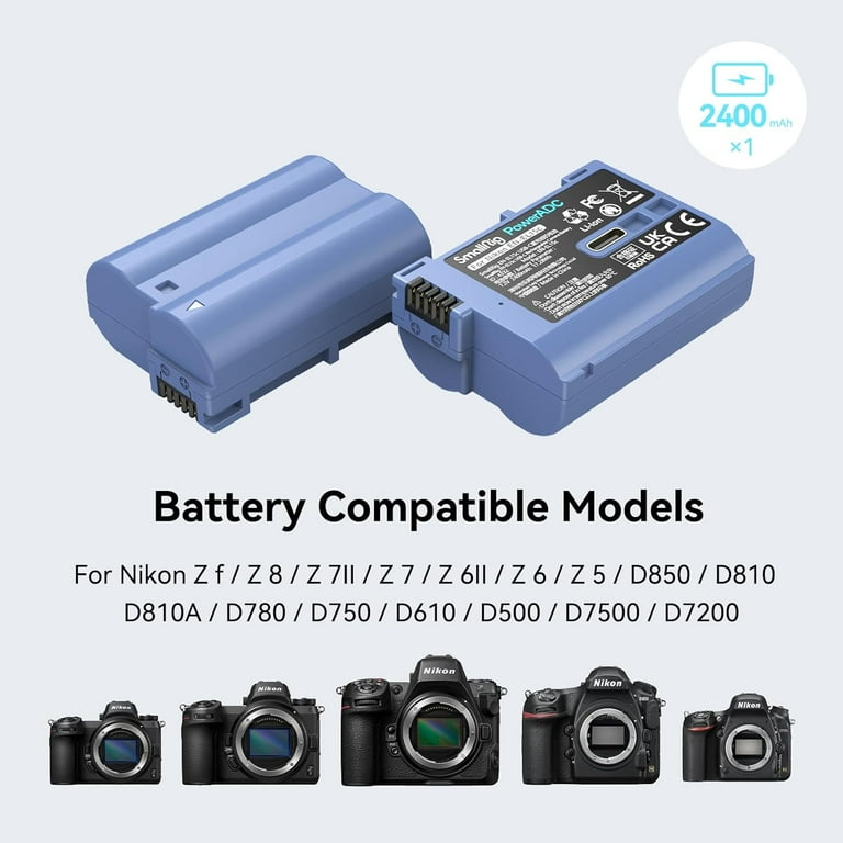 Nikon D800 Llano EN-EL15c EN-EL15a EN-EL15b Camera Battery Charger Set Compatible With Nikon Zf ...
