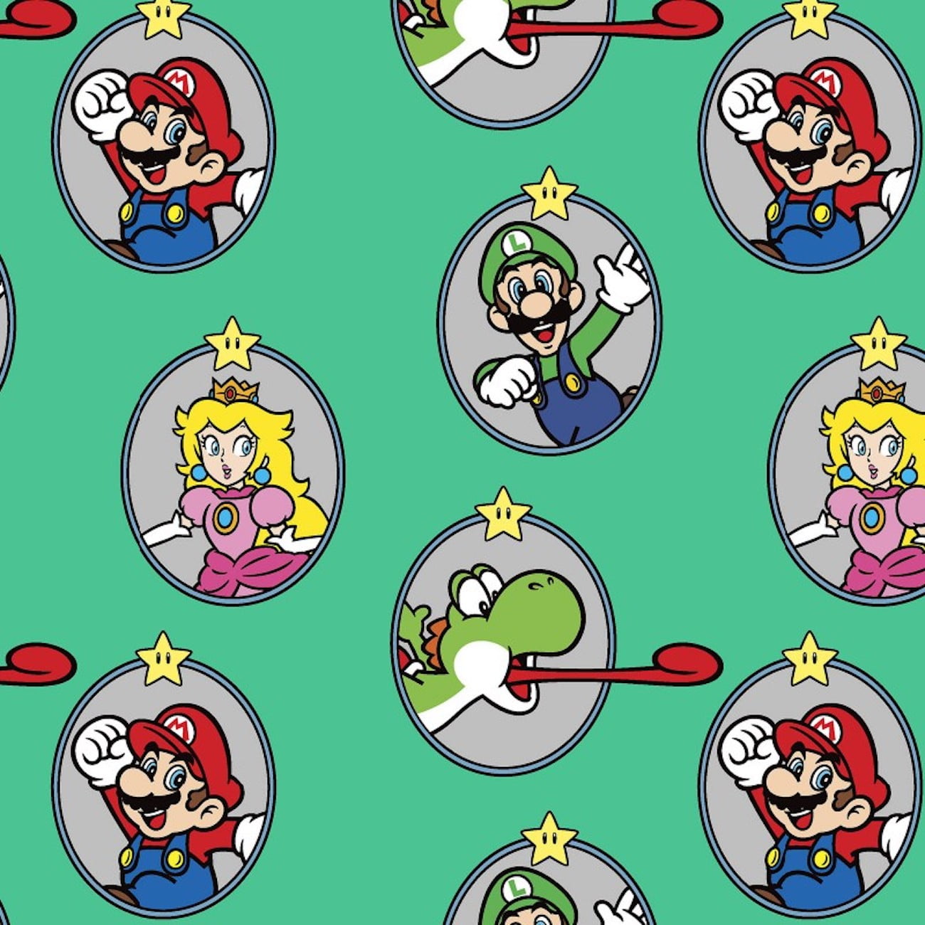 Springs Creative Super Mario Badge Luigi Princess Peach Yoshi Green 100 ...