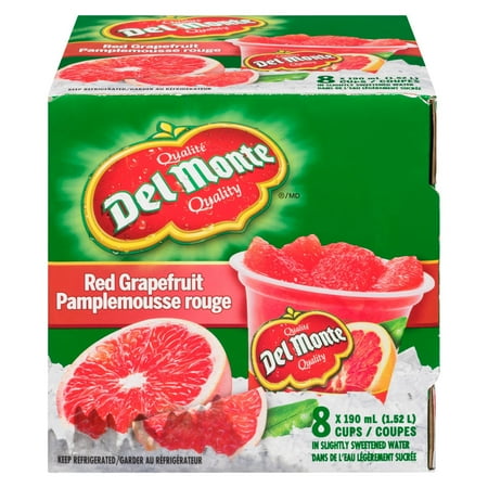 Del Monte® Red Grapefruit in slightly sweetened water, 8 x 190ml ...