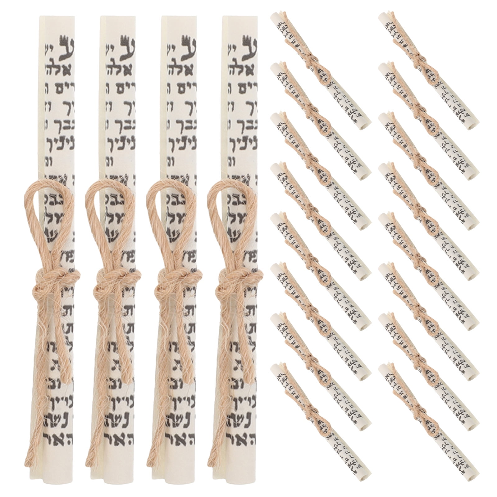 20 rollos de mezuzá hebreos kosher: mini papel de bendición judía ...