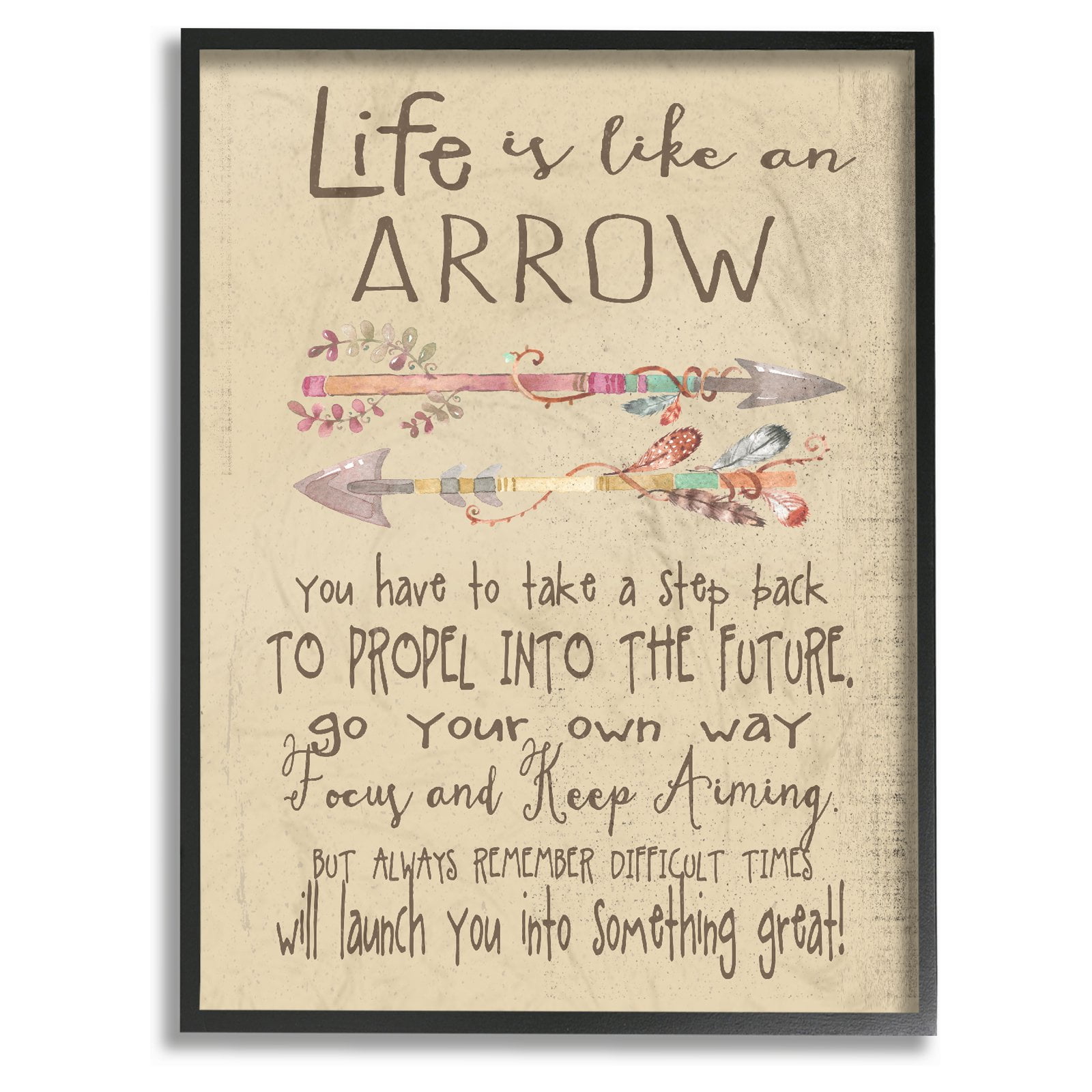 The Stupell Home Decor Collection Life is Like an Arrow Inspirational ...