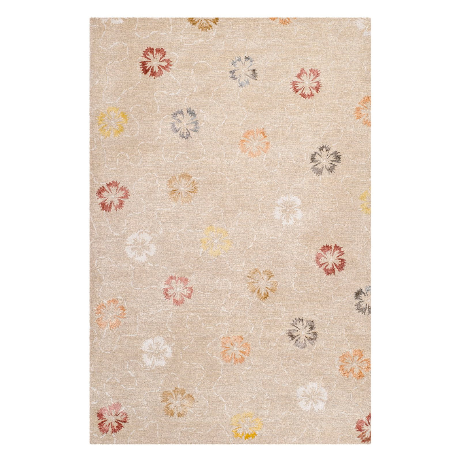 SAFAVIEH Martha Stewart Garland Blush Floral Area Rug, Blush/Beige, 5'6 ...