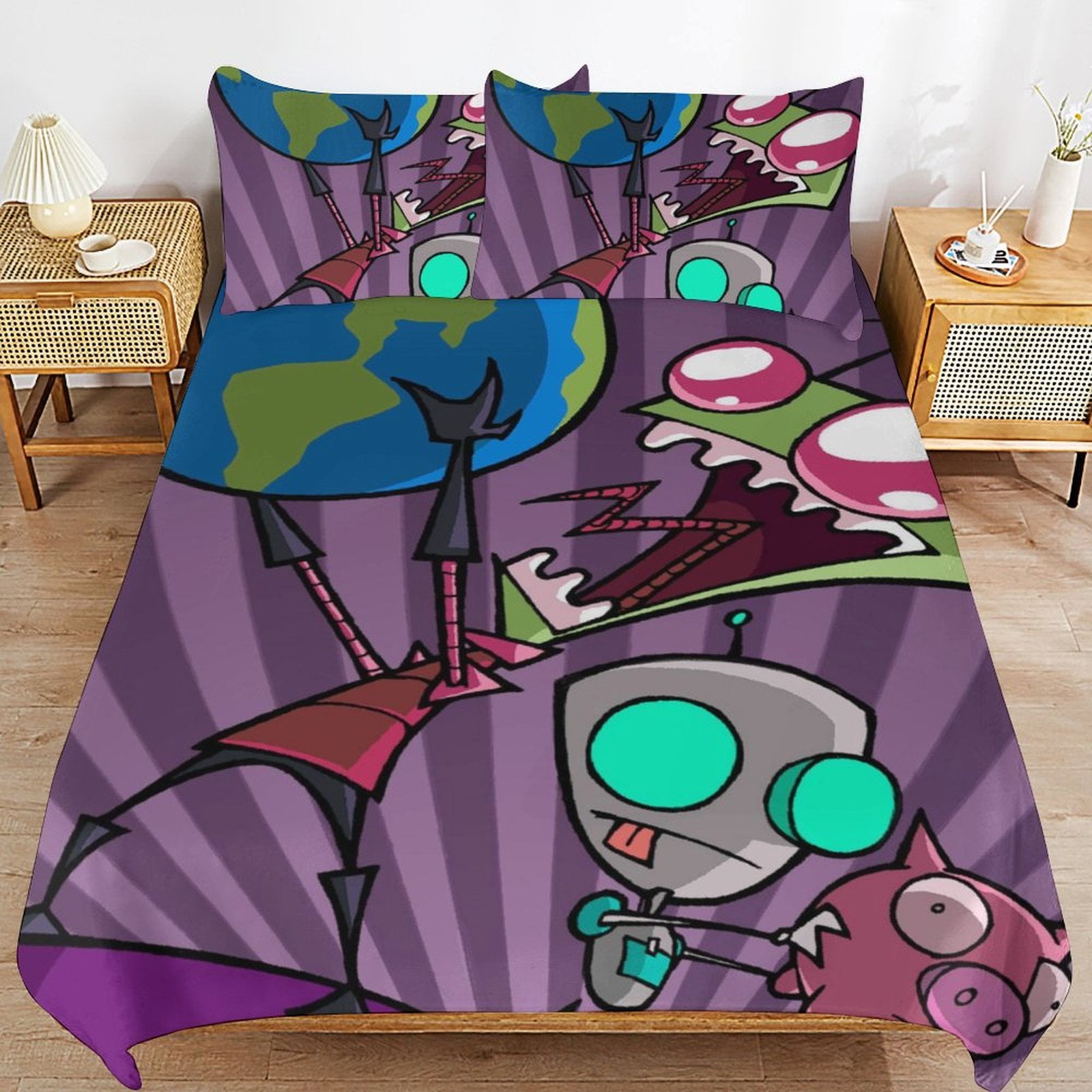 Invader Zim Durable Weave Texture Light Structure Easy Fit Sleep Time ...