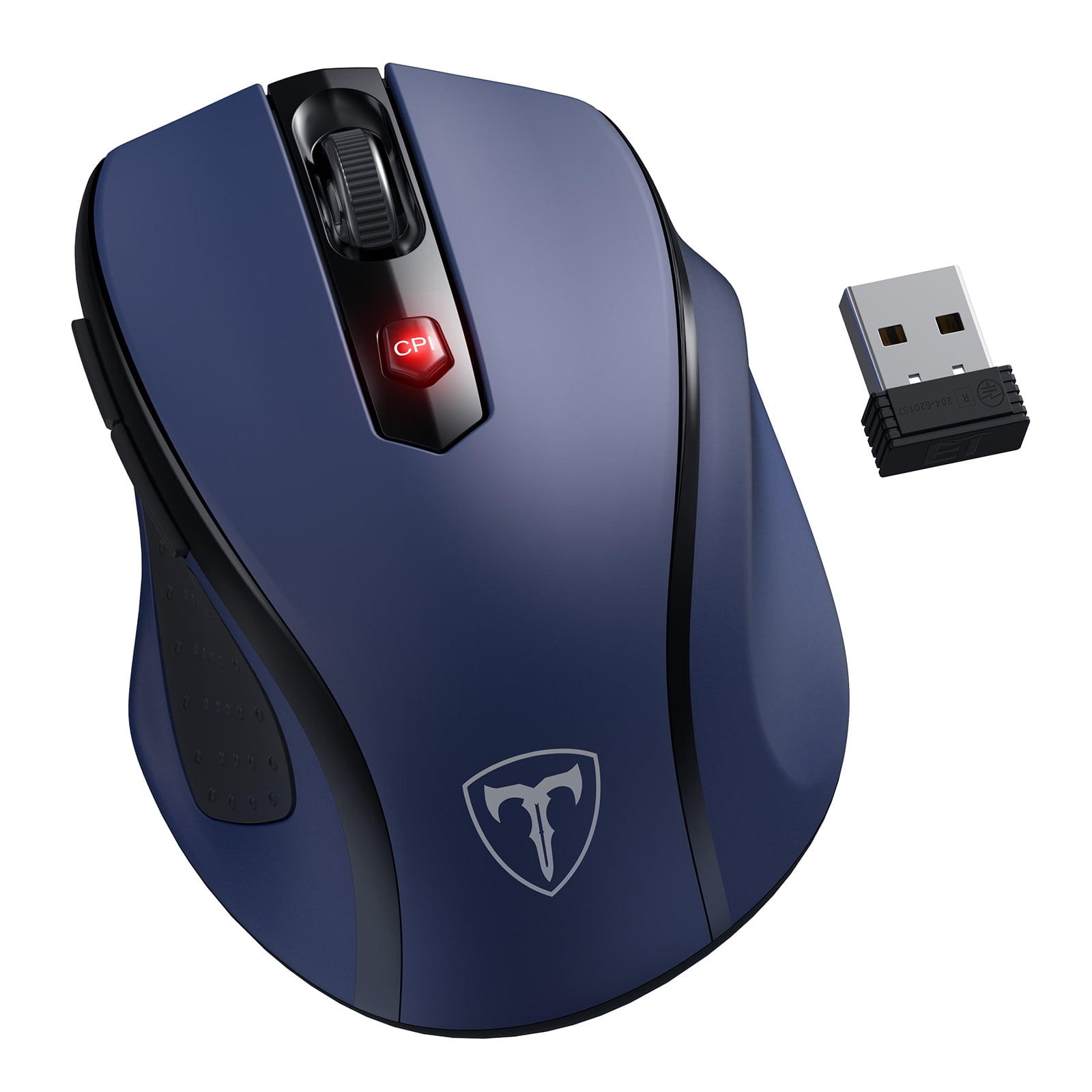 Wireless Mouse for Laptop, 2.4G Ergonomic Computer Mouse with USB ...