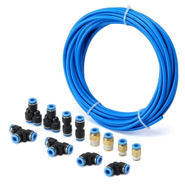 Compressed Air Line,15M Flexible Rubber Pneumatic Air Line Hose With 5 ...