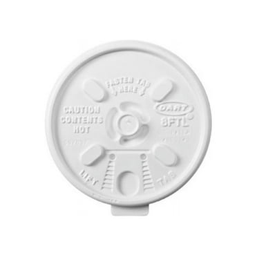 Dart 20JL Plastic Lids For Foam Cups, Bowls And Containers, Flat ...