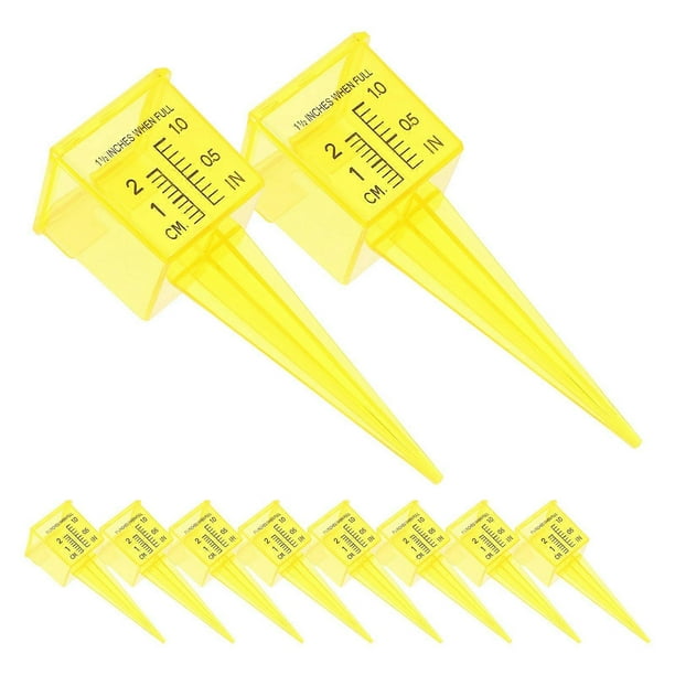 10pcs Sprinkler Rain Gauge Measuring Cup Plastic Wide Mouth 1.5 Inch ...