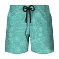 Simple Tropics Plant Graphic Board Shorts Men 3d Printed Swimsuit Homme