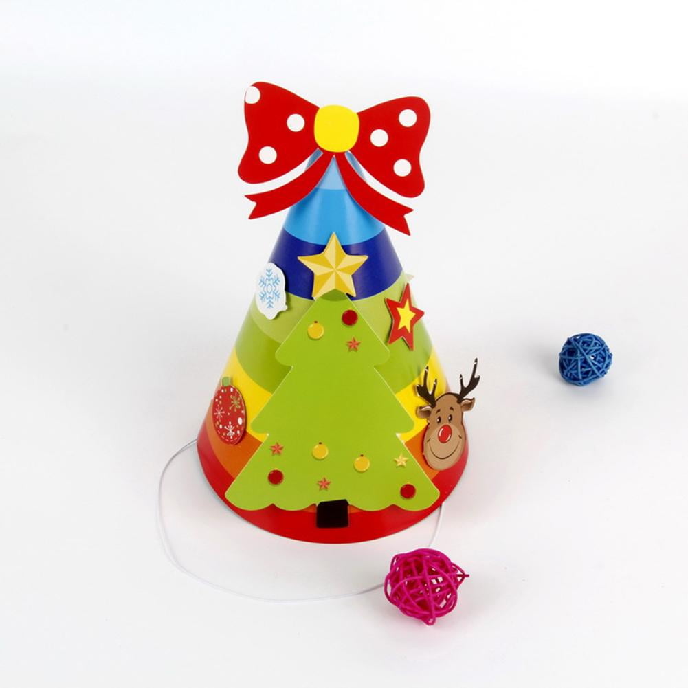 Kids Kindergarten Paper Decorative Hat Diy Party Christmas Supplies ...