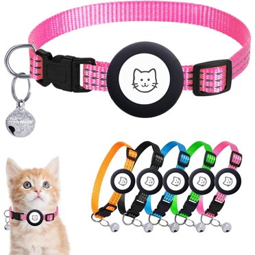 Airtag Pet Collar with Bell and Safety Buckle, Apple Airtag Collar with ...