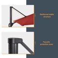 BONOSUKI 11-ft 360-degree Rotating Cantilever Patio Umbrella with Base ...