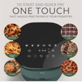 Willow, 5 Qt Glass Air Fryer, Digital Touch Screen, 1500W, 5 Cooking ...