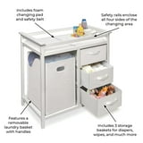 Badger Basket Modern Nursery Changing Station with Hamper, 3 Storage ...