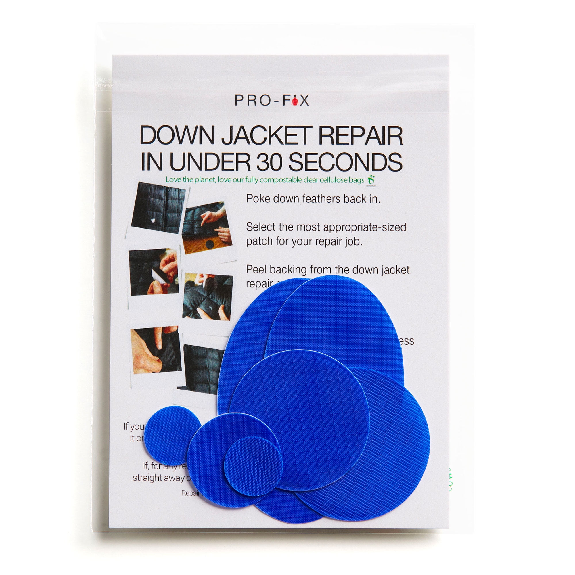 Pro-Fix Self-Adhesive Down Jacket Repair Patches - Royal Blue - Walmart.com