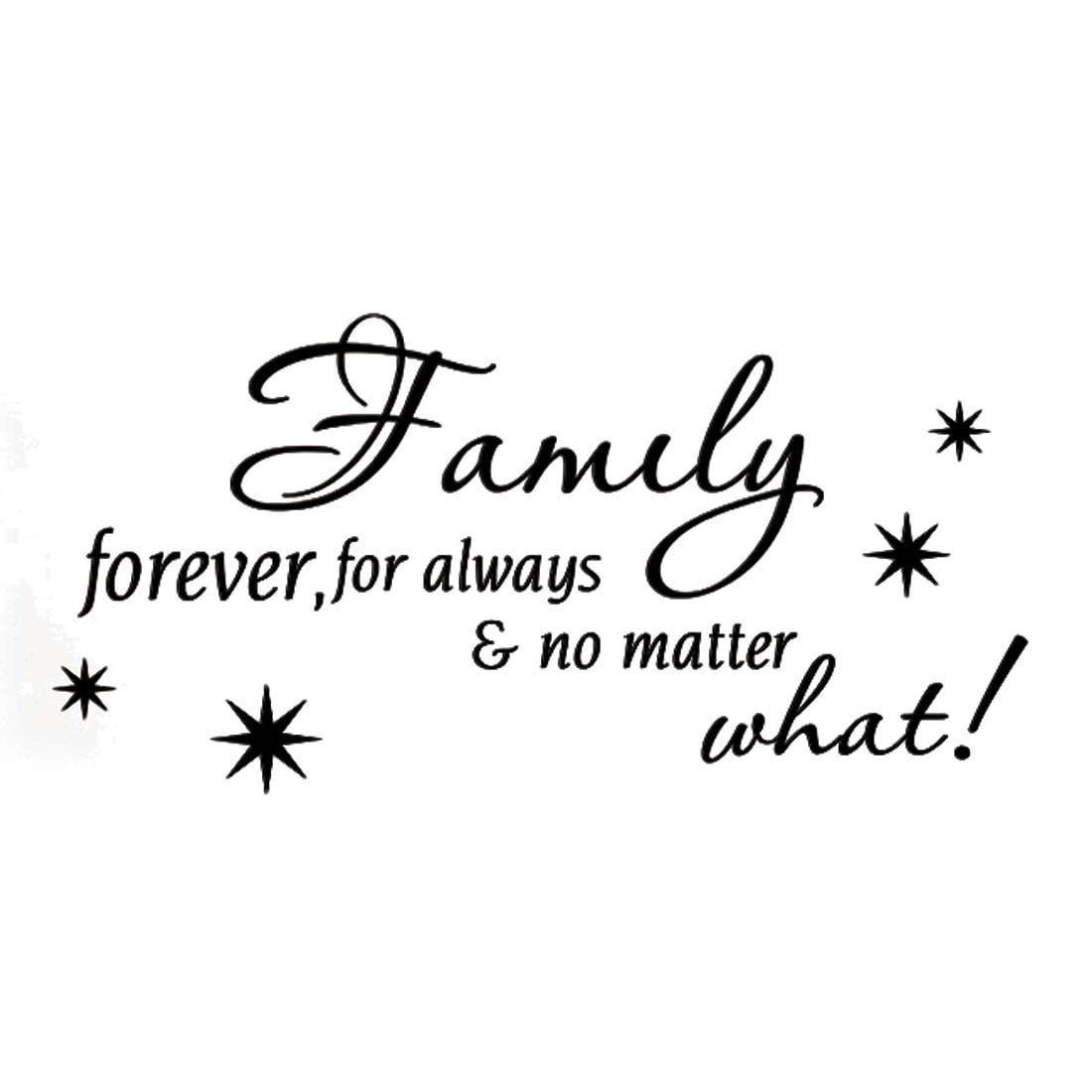 Family Forever Text Pattern Removable Peel and Stick Wall Decals ...