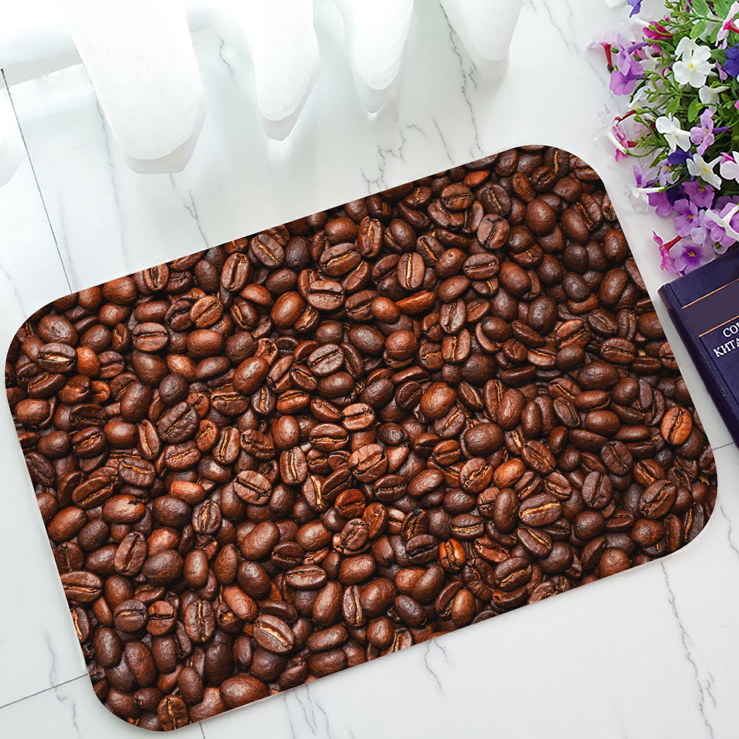 ABPHQTO Roasted Coffee Beans Doormat Entrance Rug Area Rug Floor Mat ...