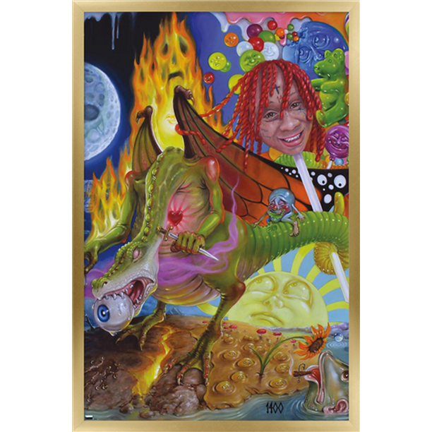 Trippie Redd - Trip at Knight Album Cover Wall Poster, 22.375" x 34 ...