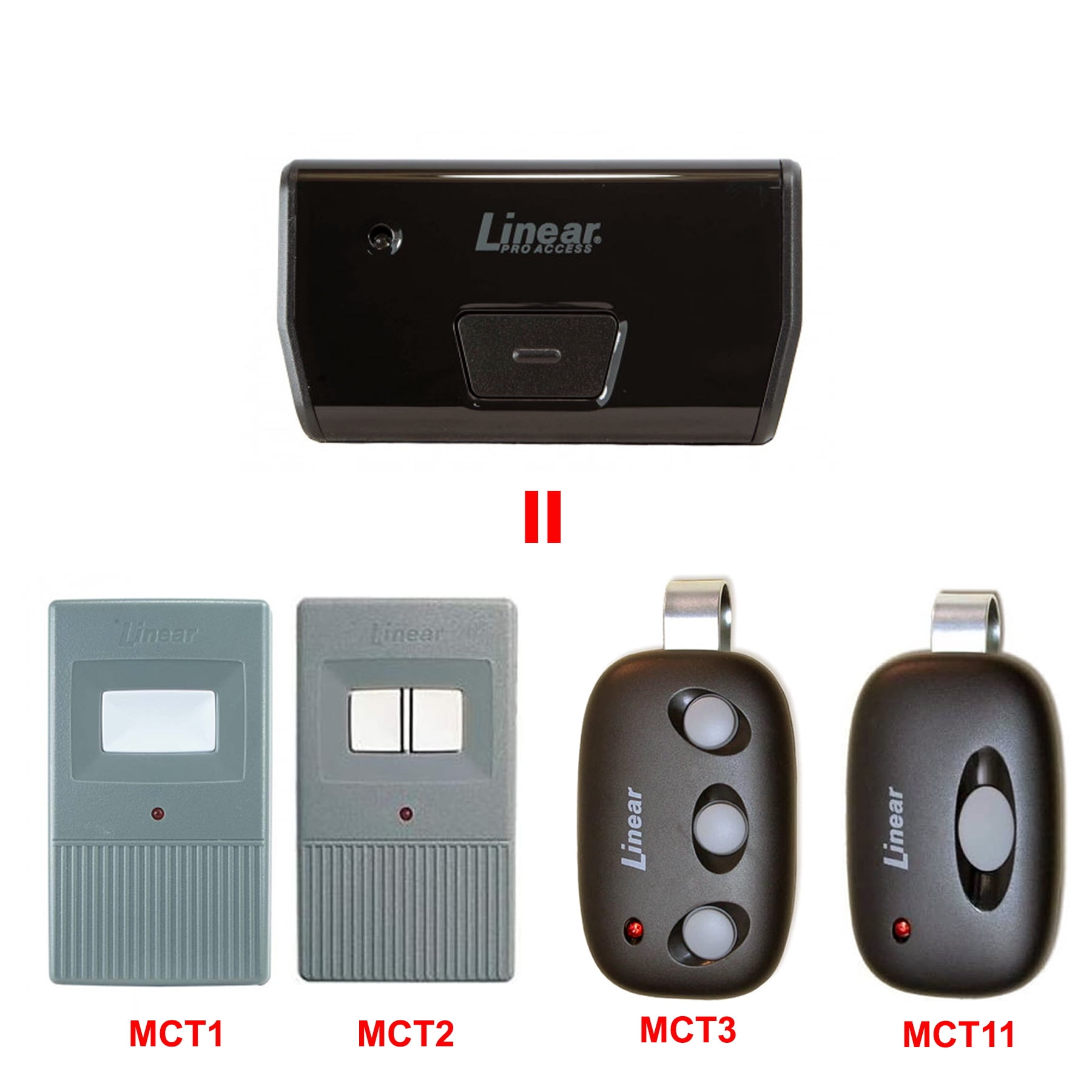 Linear MCT-1, MCT-11, MCT-2, MCT-3 Directly Compatible Megacode Single Channel Remote Linear ...