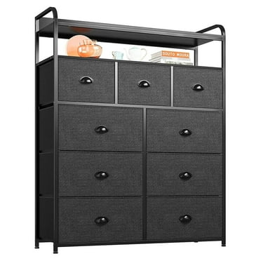 "EnHomee Wooden Standing Compact Chest, Tall Dresser for Bedroom with ...