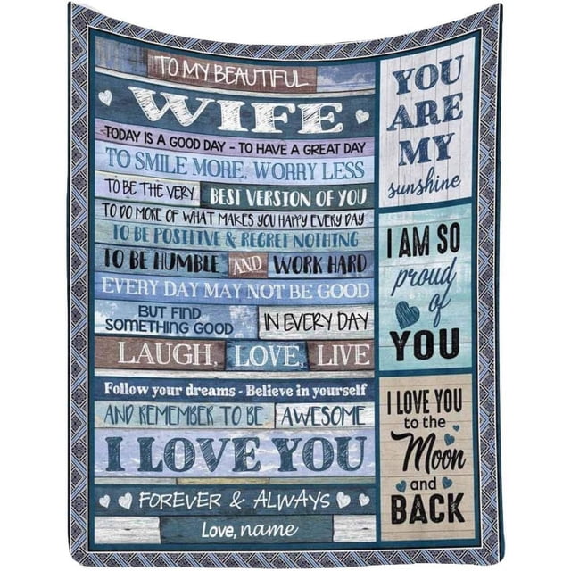 XZYG Couverture Personnalisée avec Nom Lettre d'Amour Personnalisée à ...